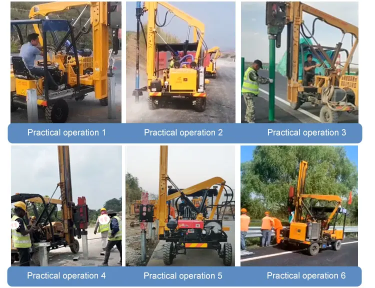 Exterior Guardrail Hydraulic Machine Safety Pile Driver For Highway ...