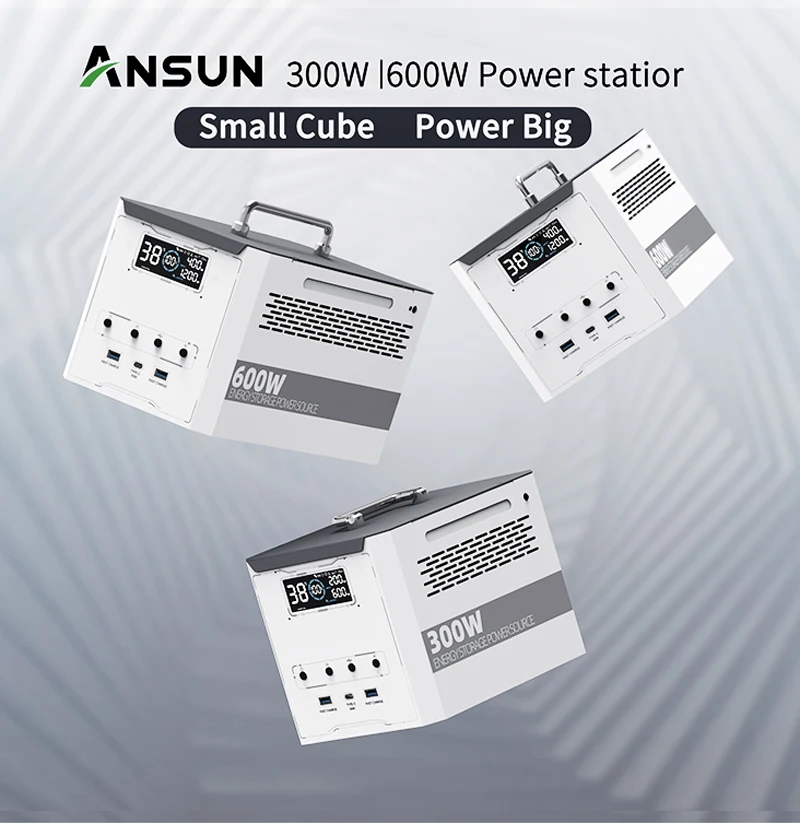 Ansun Portable Solar Generator 600w Solar Power Station Energy Portable ...