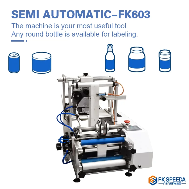 Pneumatic Labeling Machine for Round Bottles - FK603