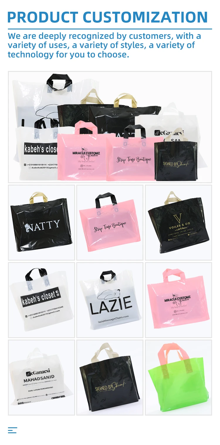 Hdpe Soft Loop Handle Digital Printing Perforated Bags