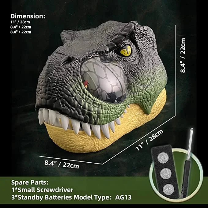 Alibaba.com: Dinosaur Mask with LED Lighted Eyes, T-rex Party Mask with ...