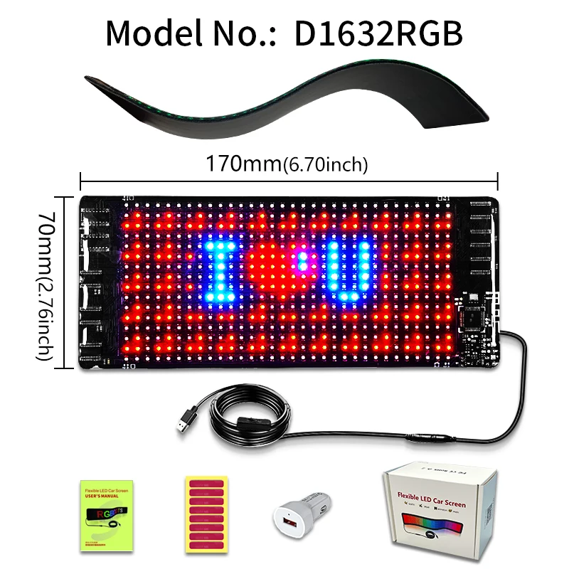 Led Matrix Screen Sign Waterproof Scrolling Messages Board App Control ...