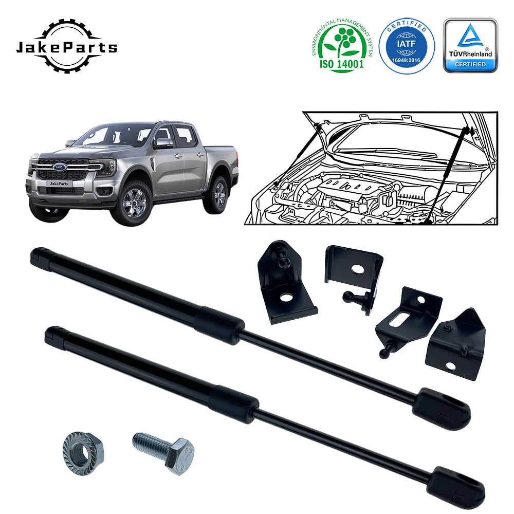 Ford Ranger 2022-2023 Hood/bonnet Struts - Customized Gas Springs