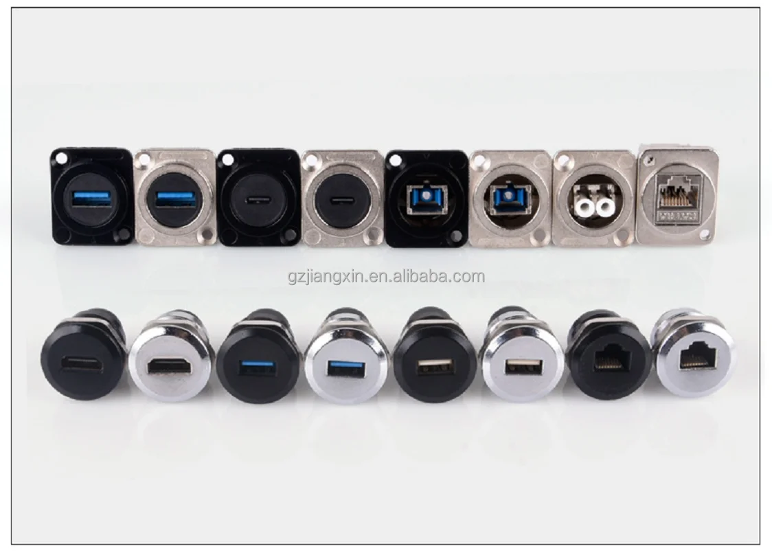 Rj45 Shielded Panel Mount Coupler Cat6a Female To Female Pass Through ...