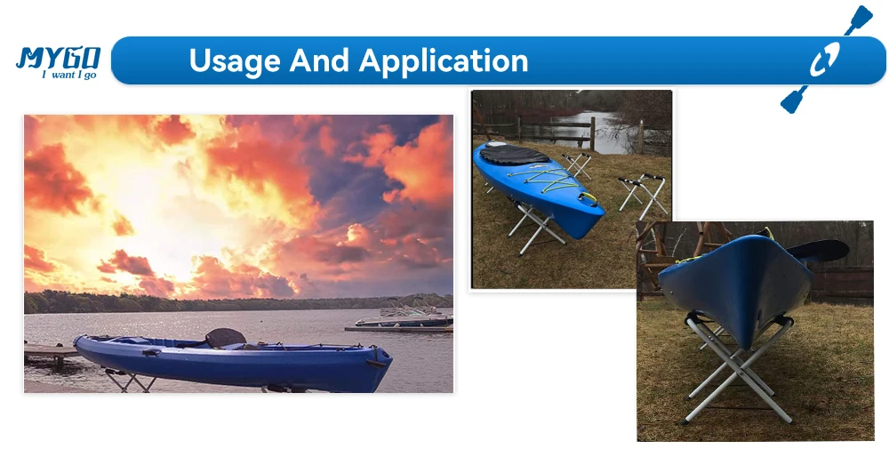 Universal Aluminum Outdoor Stand Freestanding Garage Kayak Holder ...