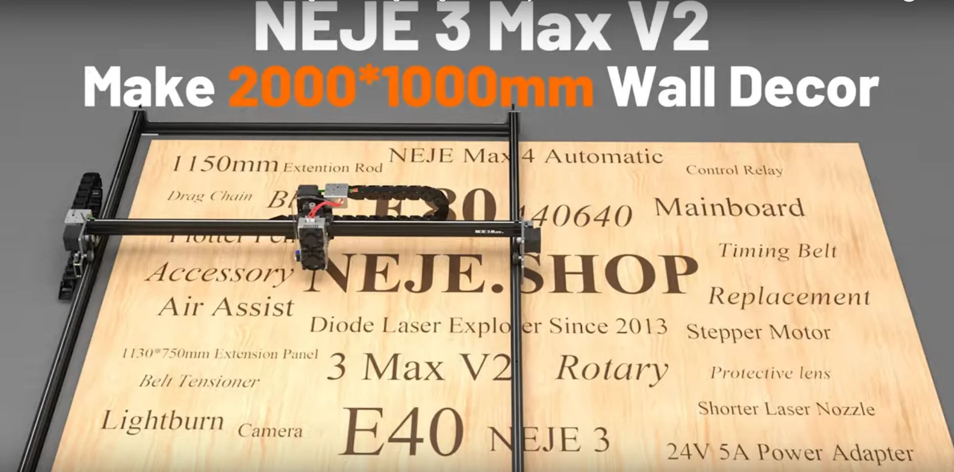NEJE 3 MAX V2 Laser Engraver - High Accuracy & Speed