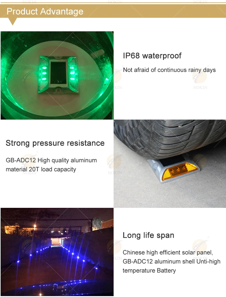 Smart Wireless Synchronous Driveway Solar Road Studs Aluminum Solar ...