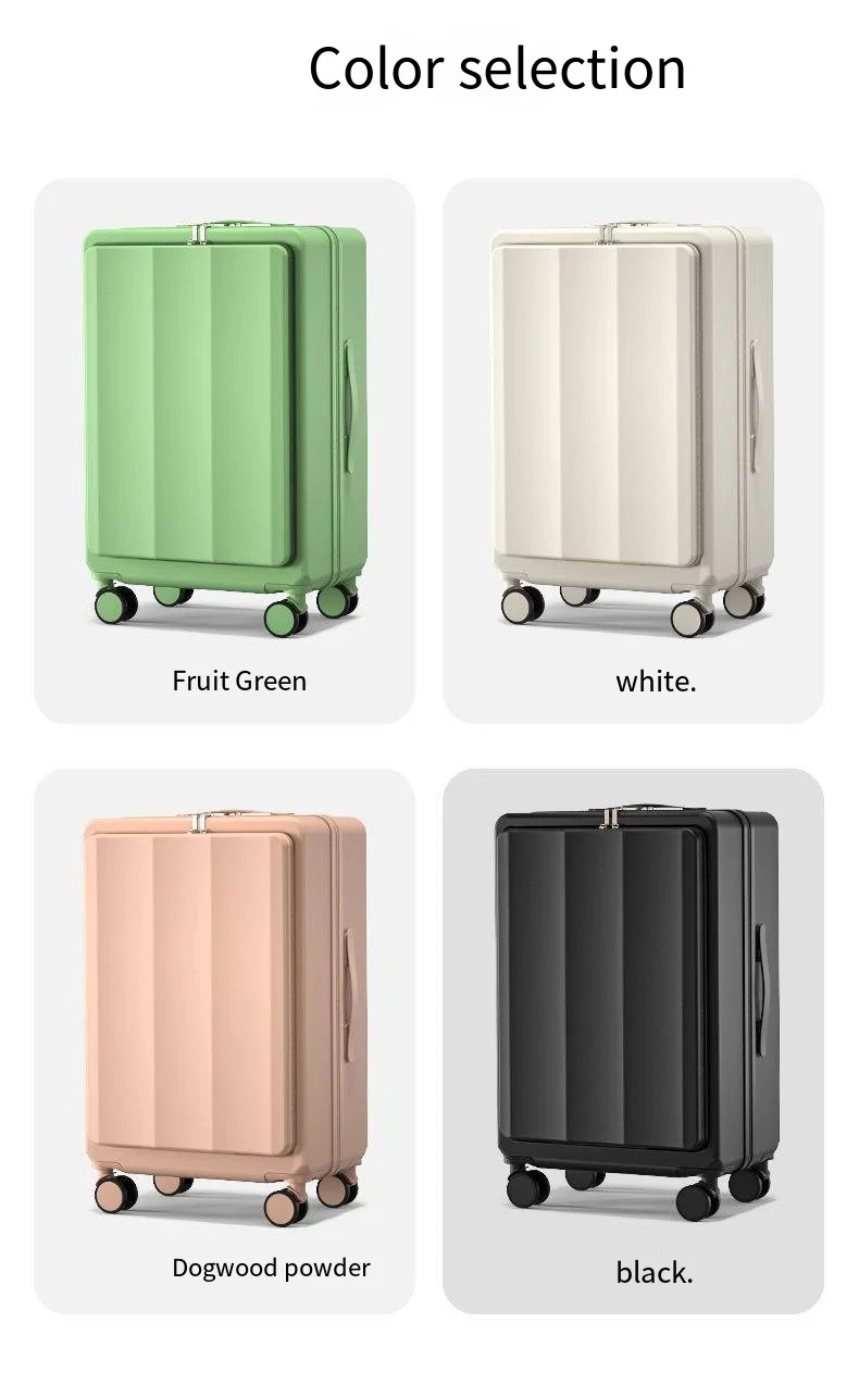 Luxury Latest Design Silent Wheel Trolley Case With Open Front Cover ...