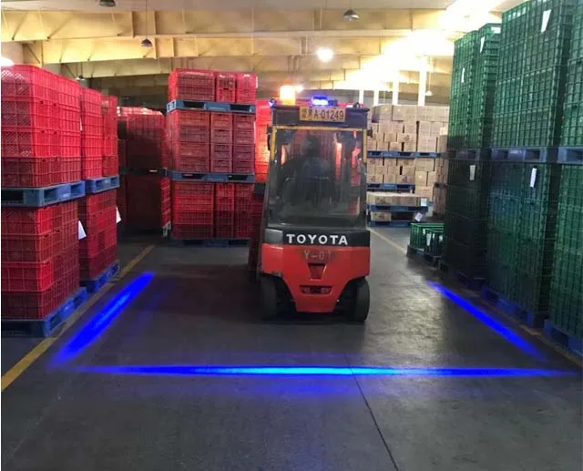 Forklift Light Boundary Indicator Red and Blue Engineering Safety Light ...