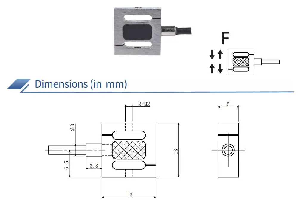 High Precision S Type Load Cell 5-200n Stainless Steel Ip68 For Push ...