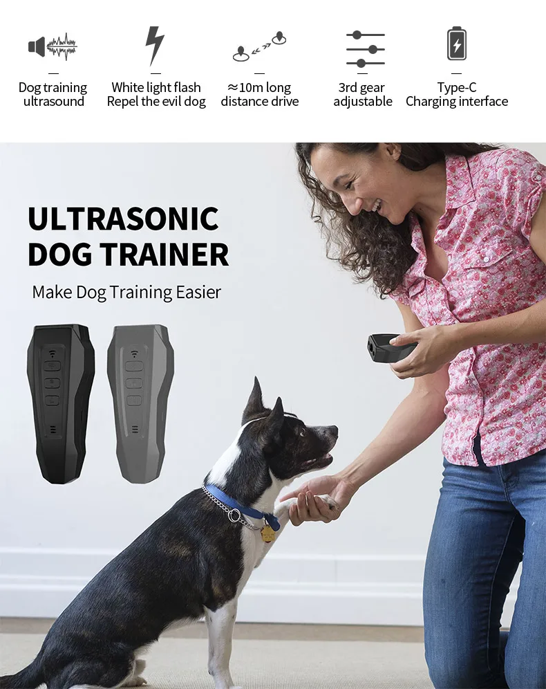 2022 Eco Friendly Rechargeable Anti Barking Device Ultrasonic Dog ...