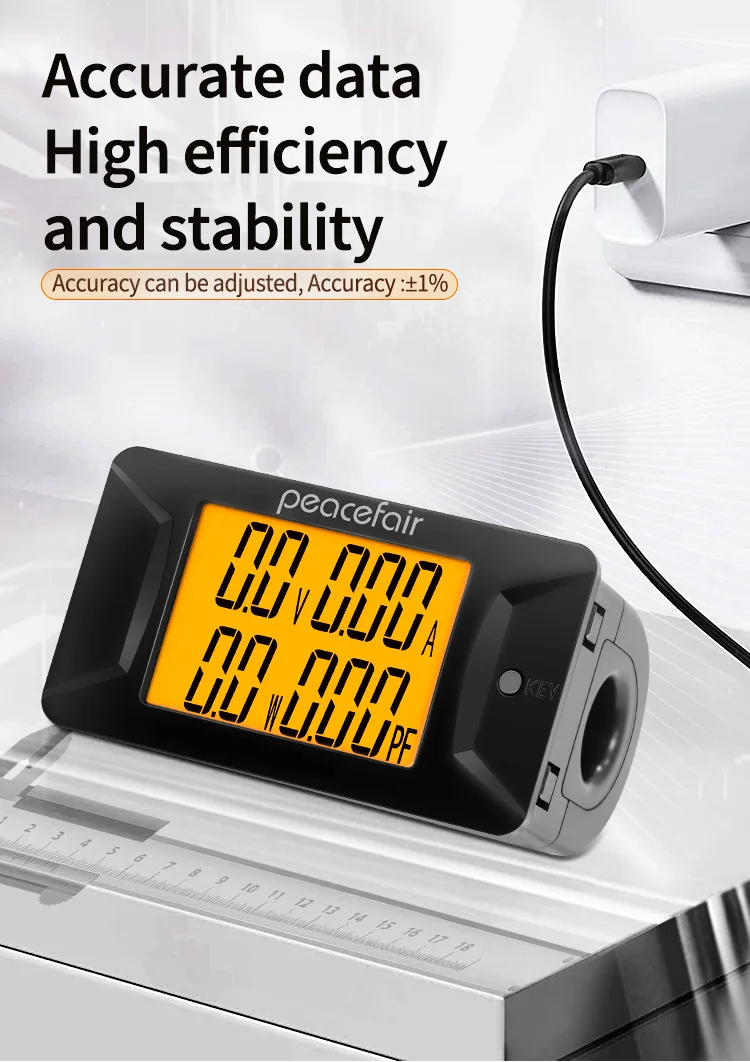 Peacefair PZEM-028 Power Meter - Accurate Single Phase Measurement