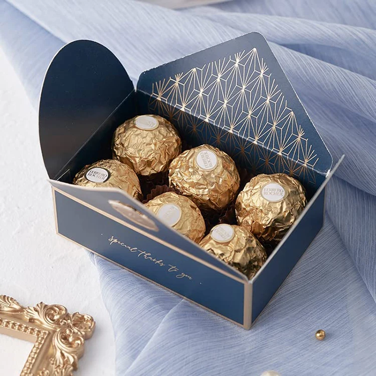 Wholesale Small Blue Vintage Candy Sweets Gift Paper Box Dragees ...