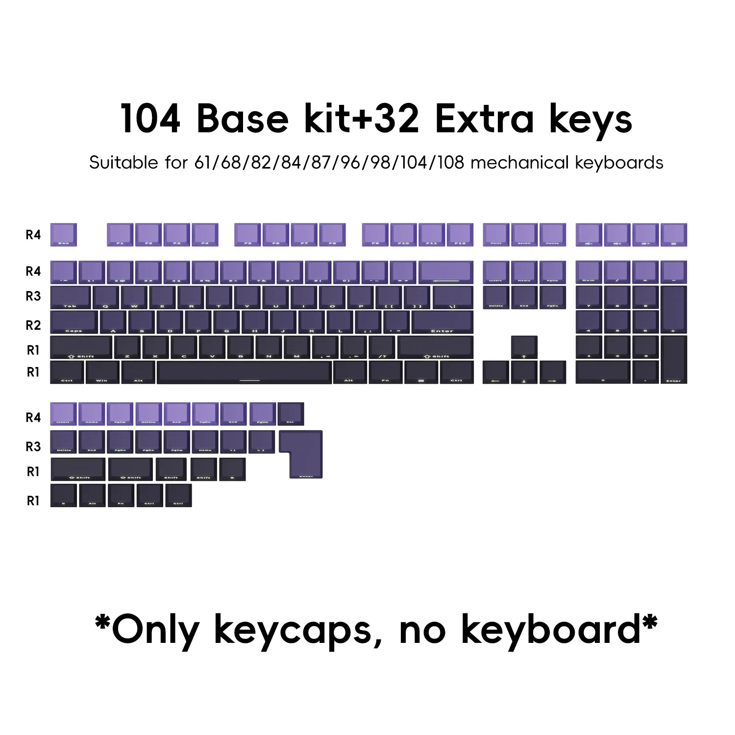 Gradient 136 Keys Full Set Keycaps for Mechanical Keyboard