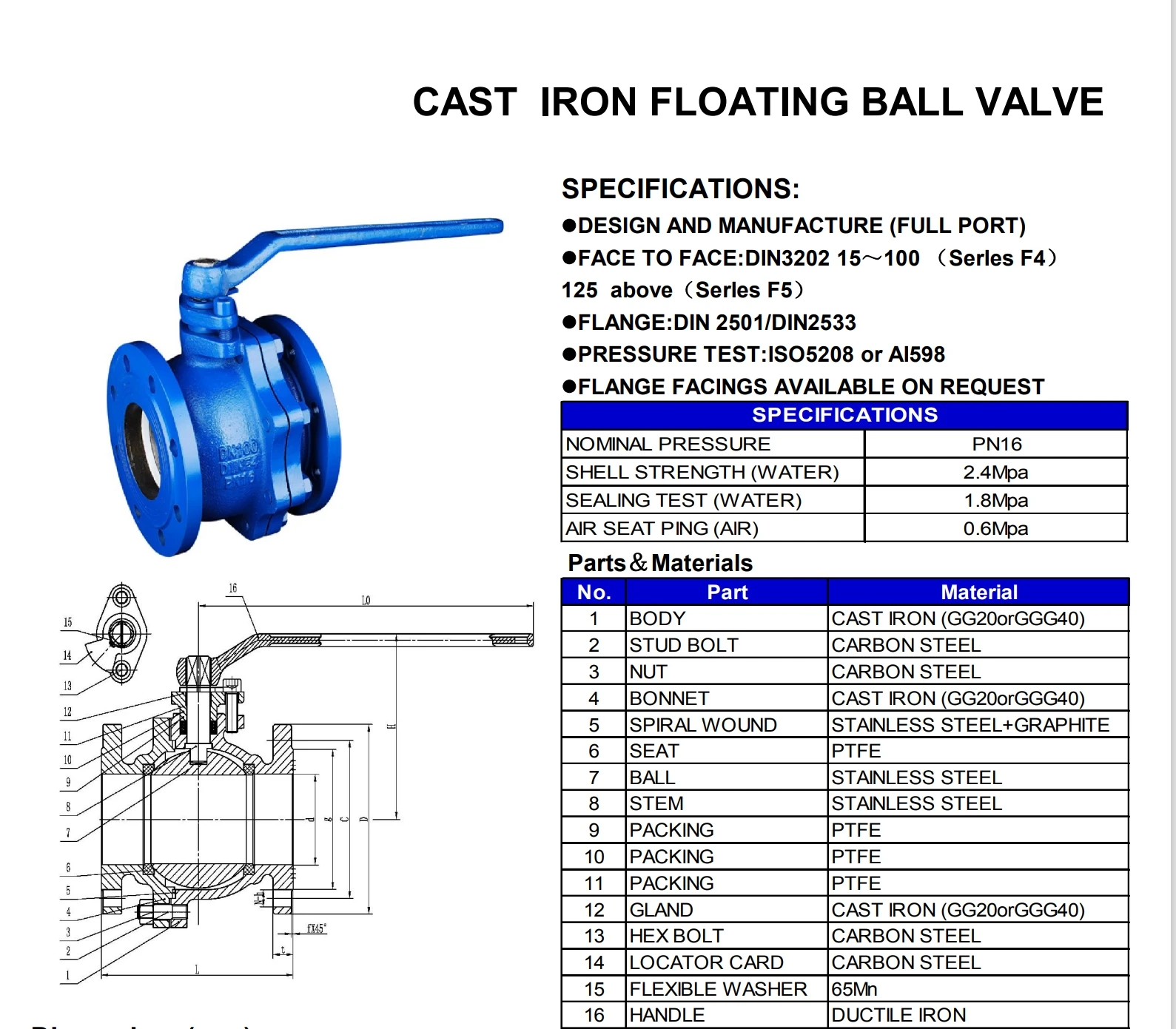 Made in China Good Quality ANSI Ball Valves Ss Ball Valve Flange Type ...