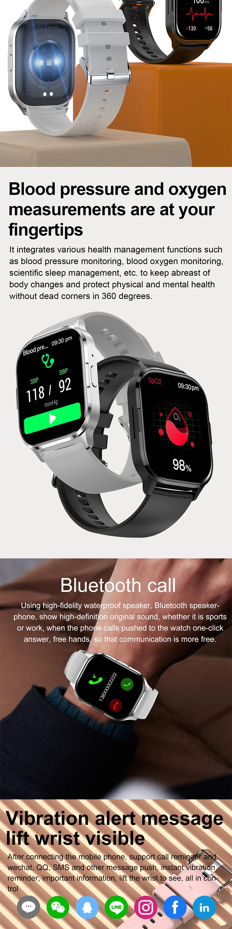 New Amoled 2.01inch Screen Hk21 Smart Watch Bt Call Voice Assistant ...