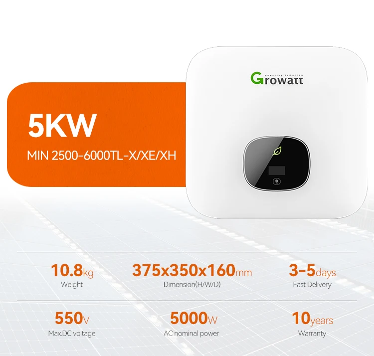 Growatt Single Phase 220v Min 5000tl-x-xe-xh Invert Solar Grid For On ...