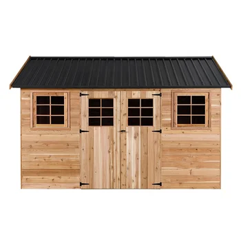 Fast Installation Prefab Cedar Wood Shed Kit Wood Backyard Yard Storage Shed - Buy Wood Backyard ...