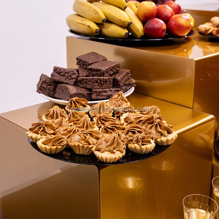 Gold Wedding 8 Cake Stand Event Acrylic Display Box Party Sweets ...