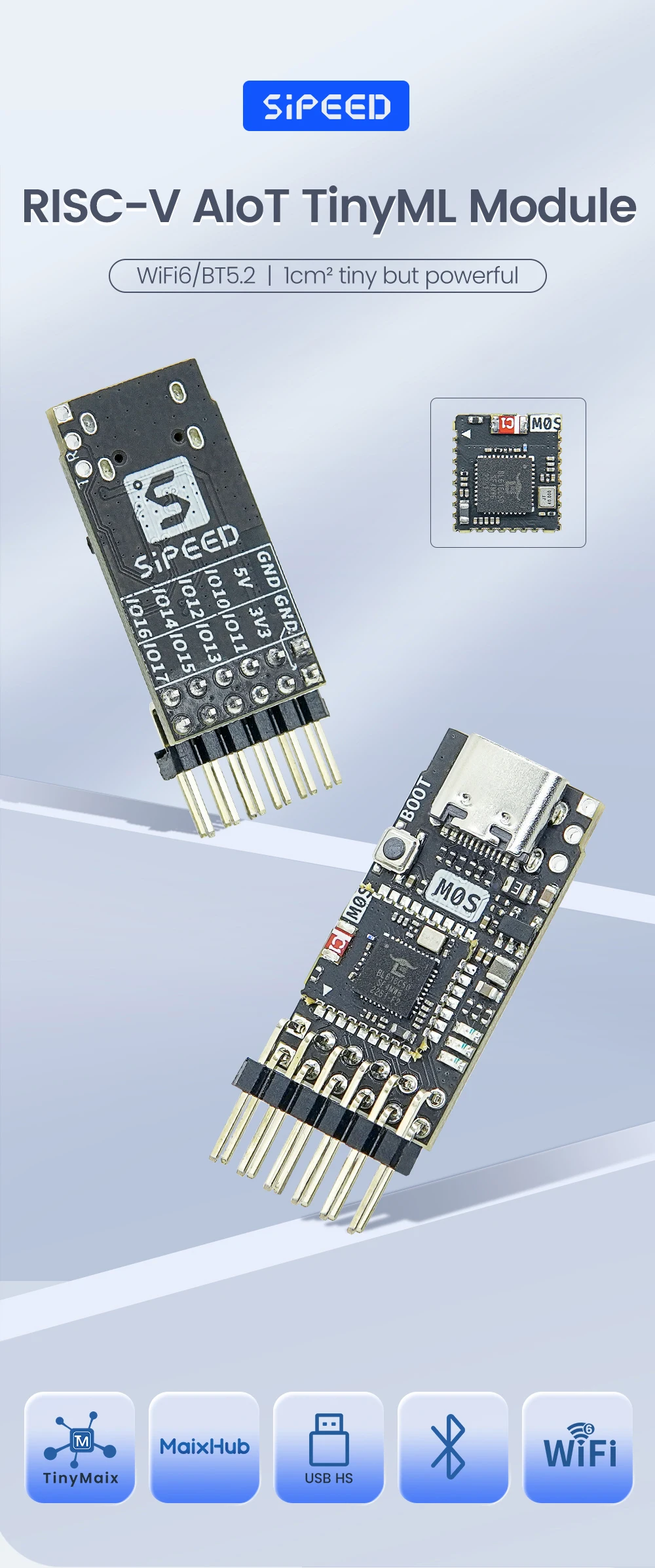 Sipeed M0s Dock Tinyml Risc-v Bl616 Wireless Wifi6 Module Development ...