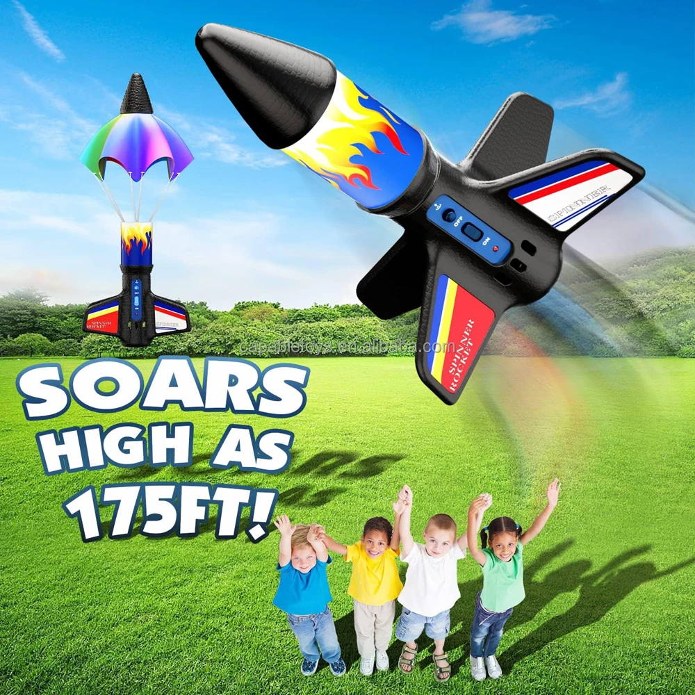Kids Outdoor Electric Rocket Launcher Toy - Safe & Fun