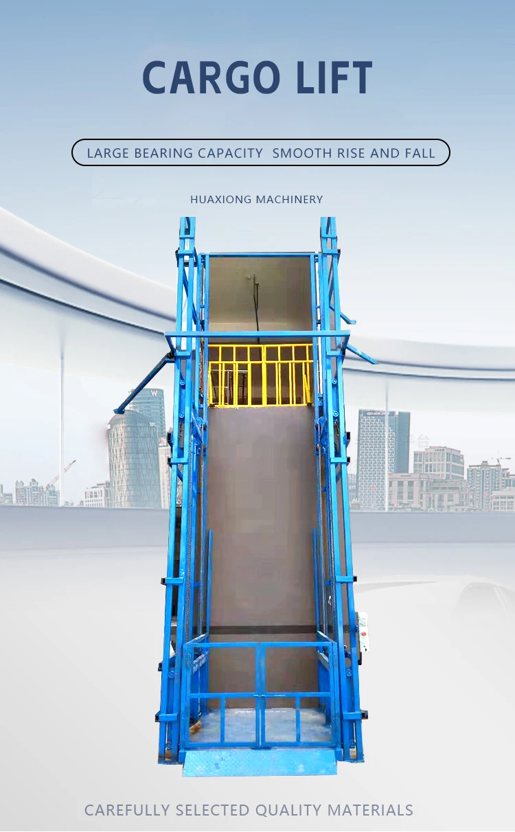 Hydraulic Vertical Cargo Lifter Electric Lifting Platform Warehouse ...