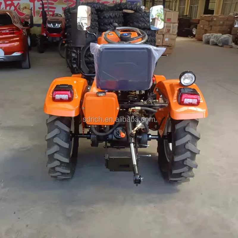 Mini Model 20hp Belt Transmission Tractor with Rear Pto Four Wheel ...