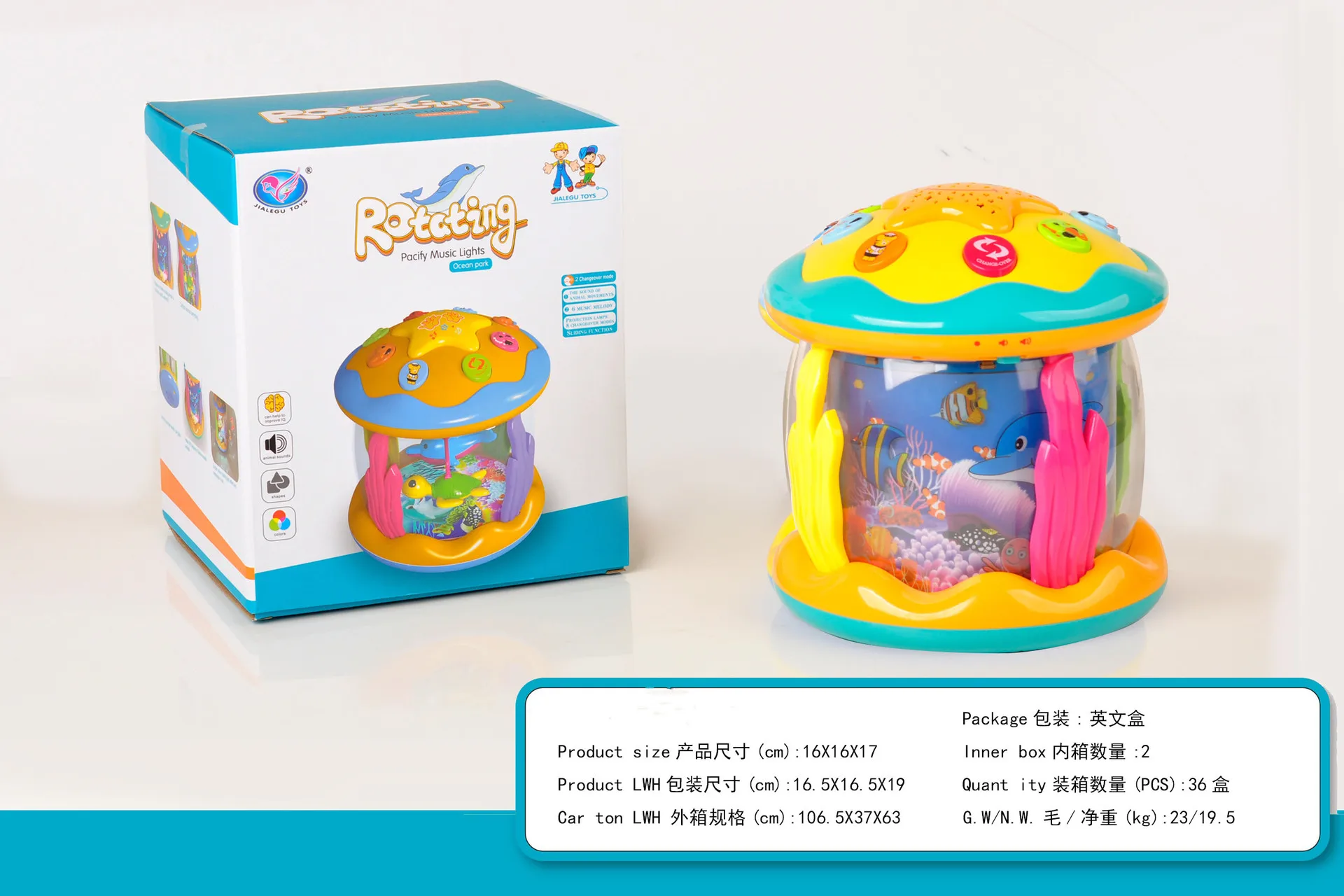 Hot Sale Hand Clap Drum Projection Ocean Paradise Baby Toys Education ...