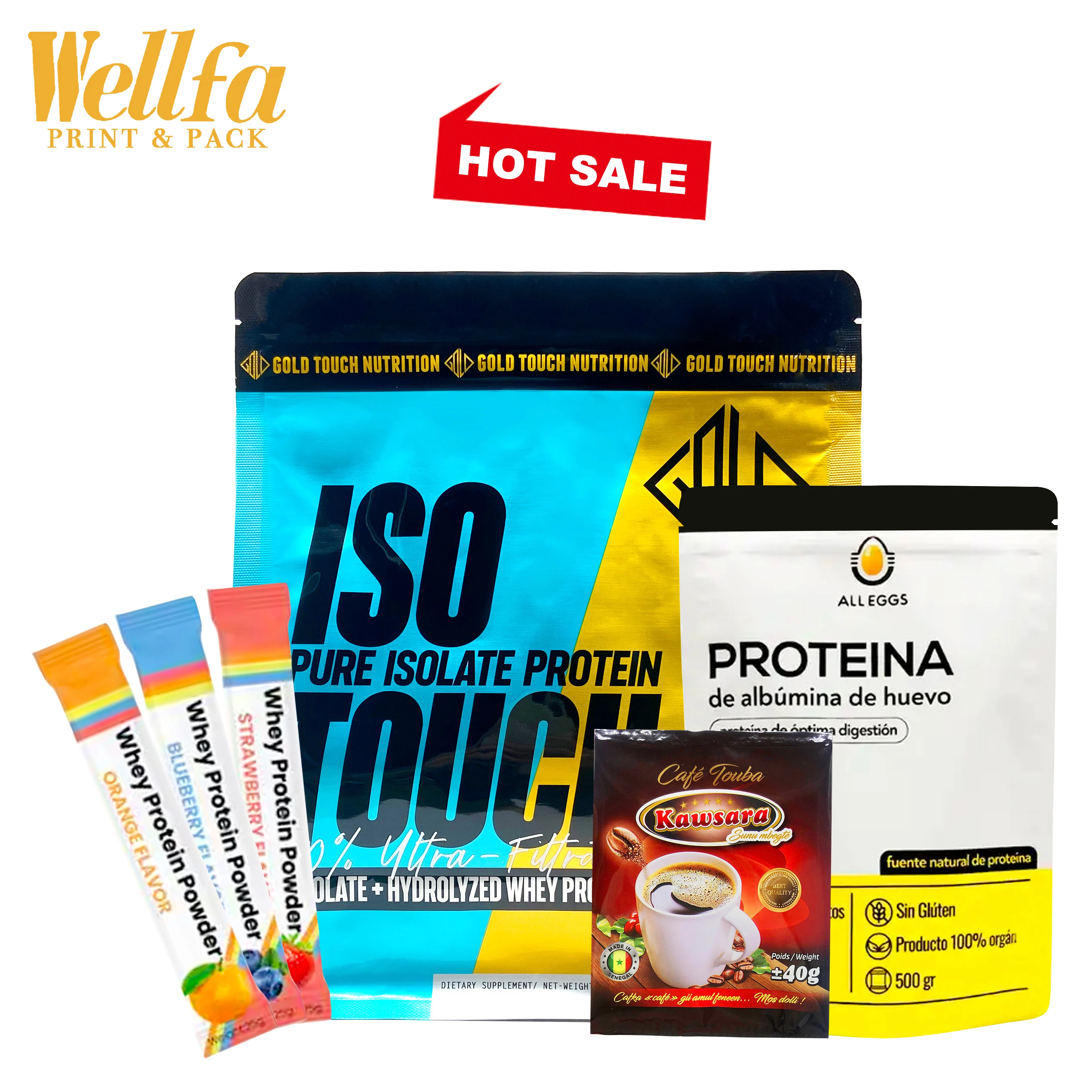 Hot Sale Custom Logo 1lb 2lb Aluminium Flat Bottom Side Gusset Plastic ...