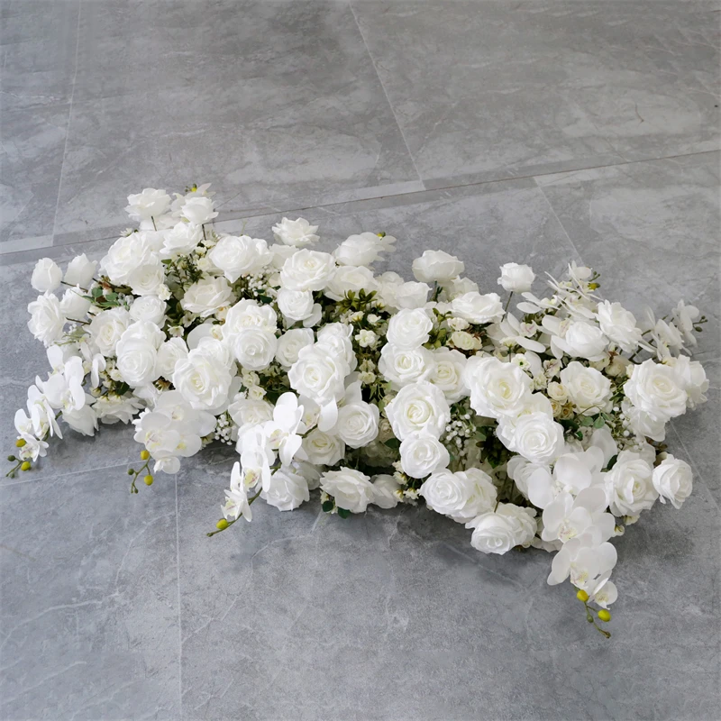 LFB1922 White Flower Centerpieces Rose Flower Row Artificial Flowers ...