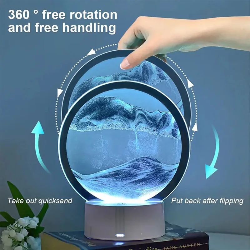 Creative Modern Quicksand RGB Table Lamp for Home Decor