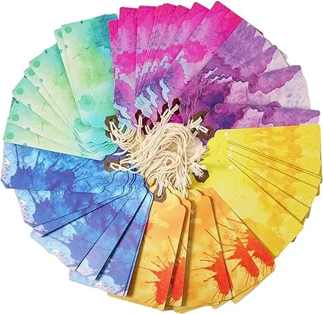 Multi Color Cardboard Label For Manila Gift Tags With String Attached ...