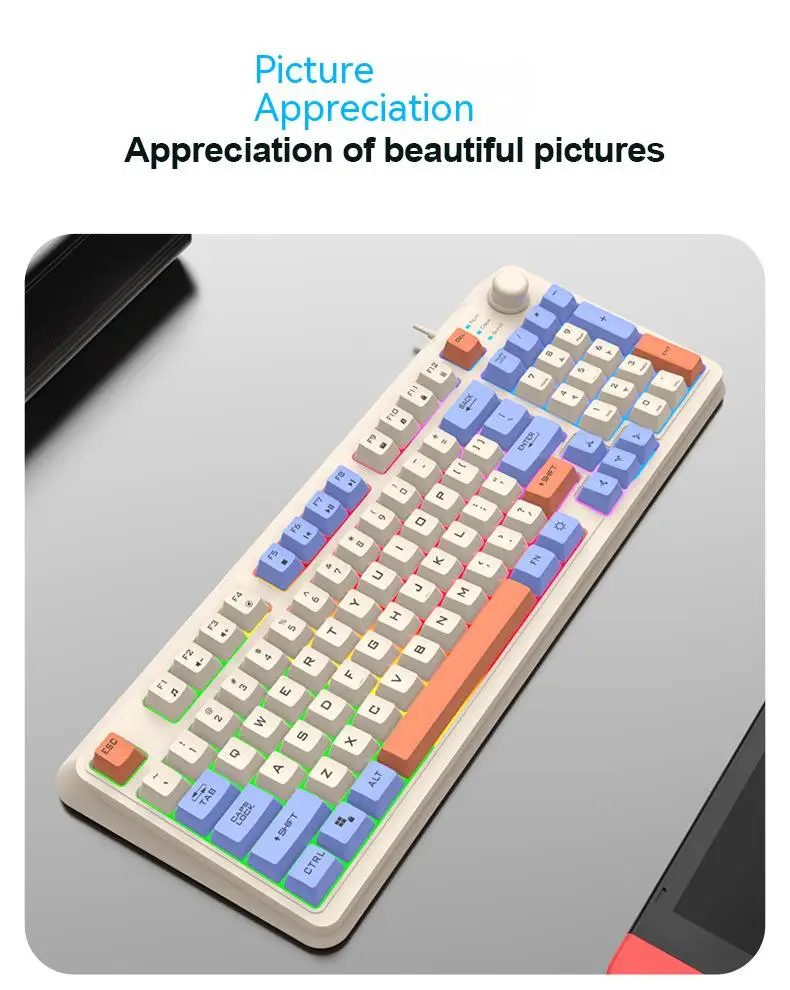 XUNFOX K82 Wired Keyboard - Ultimate Gaming Experience