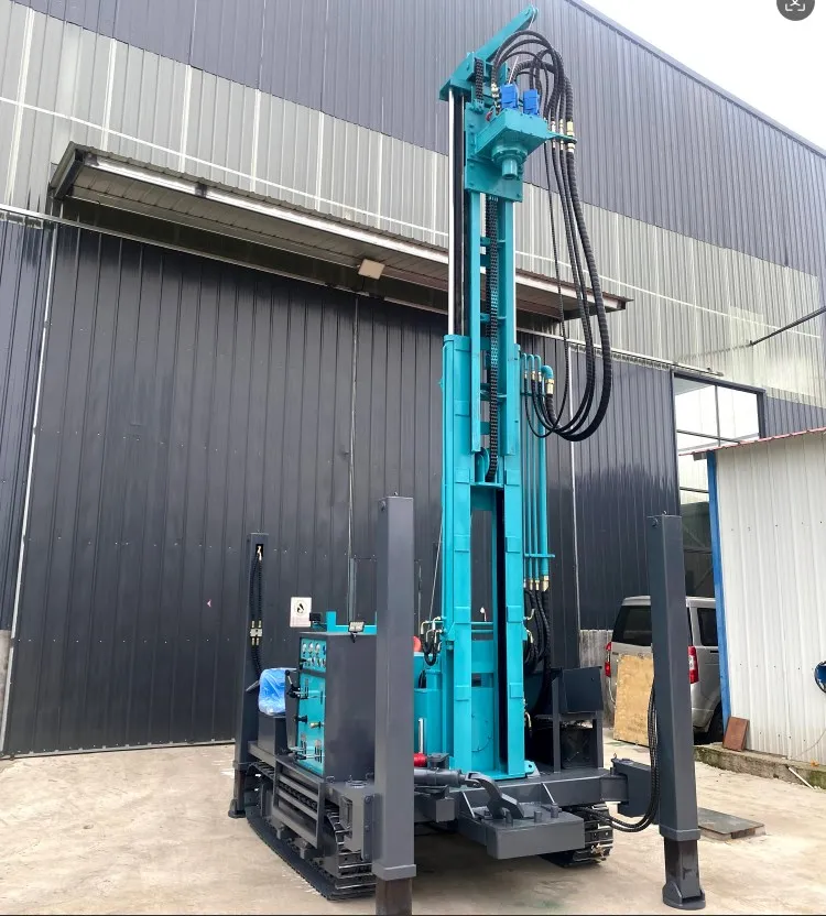 Small 100m 200m 300m drilling rig mini deep water drilling well feed ...