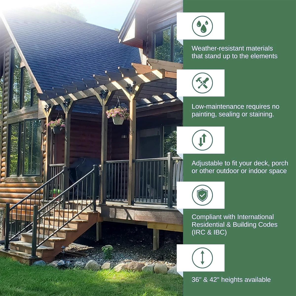 White Vertical Balusters U Channel Engineering Projects Veranda ...