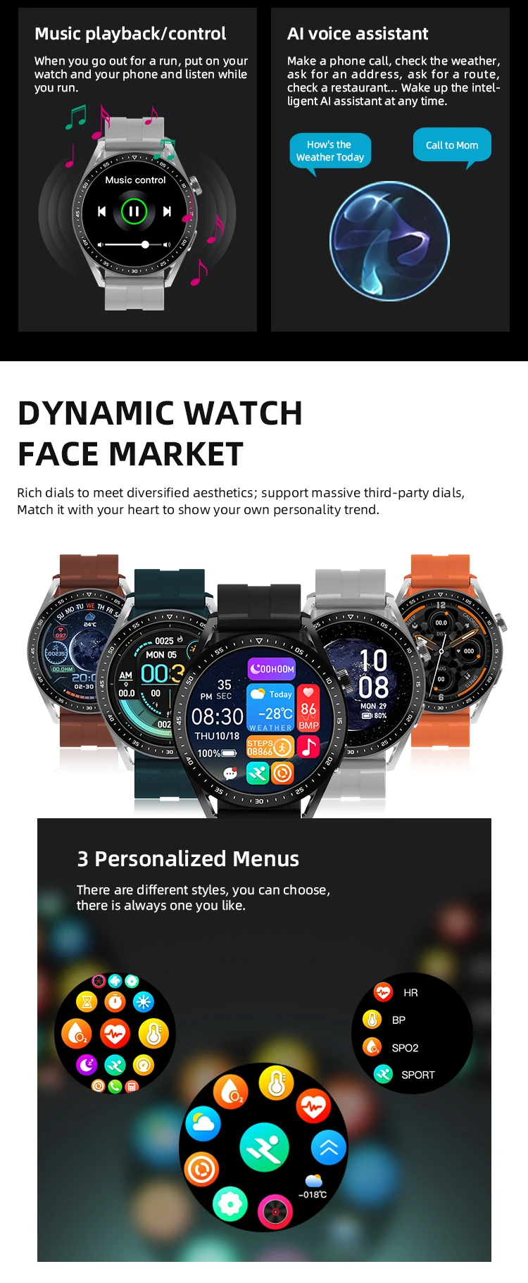 New Arrival Hw3pro Smartwatch 1.32inch Hd Wireless Charger Nfc Voice ...