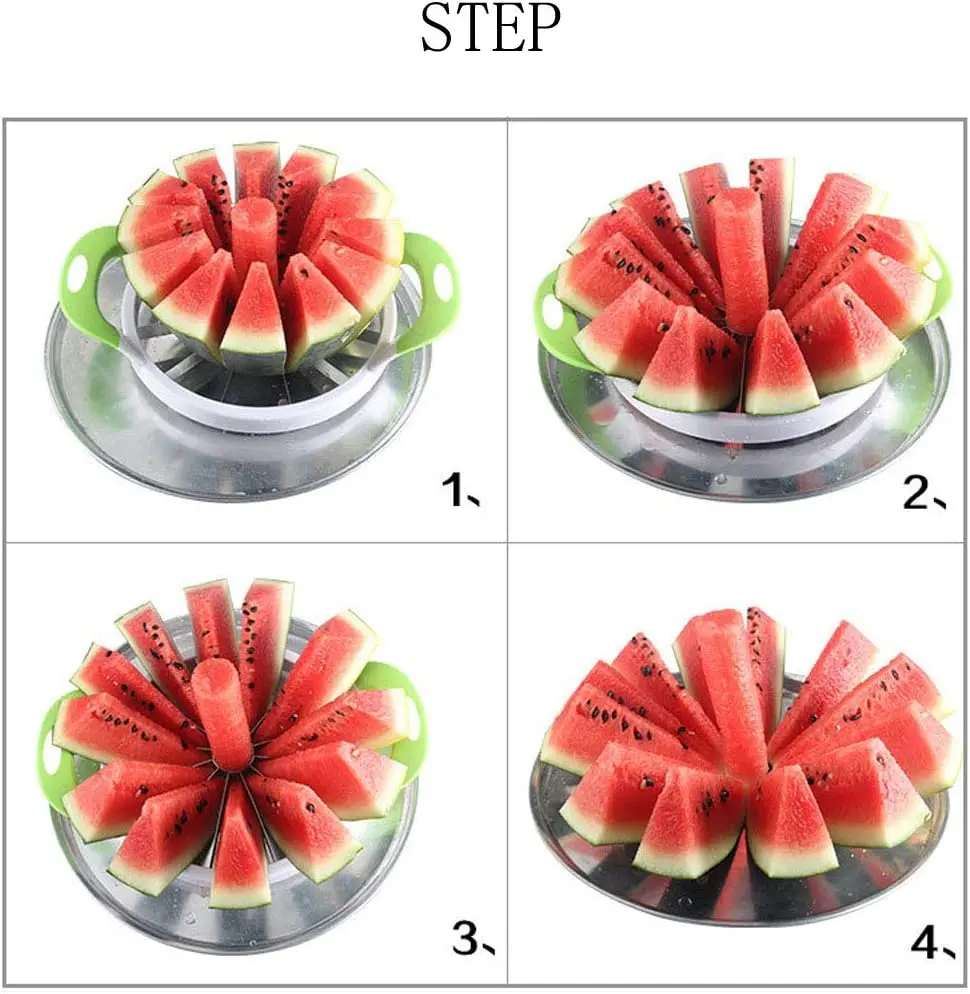Multifunctional Stainless Steel Watermelon Cutter Slicer Handheld Round ...