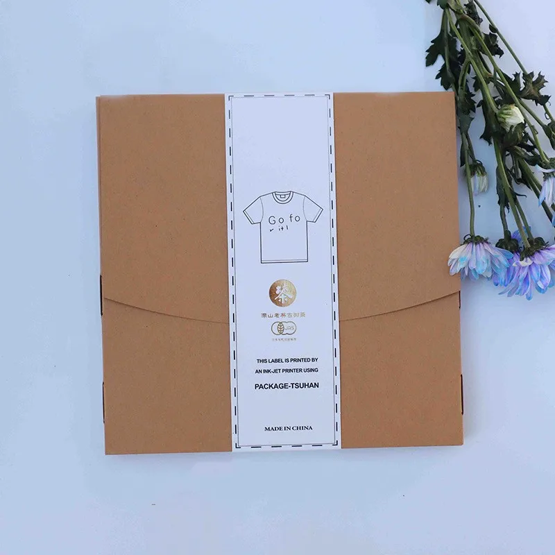 Big Size Kraft Paper Garment Envelope Packaging Custom T Shirt Box With ...