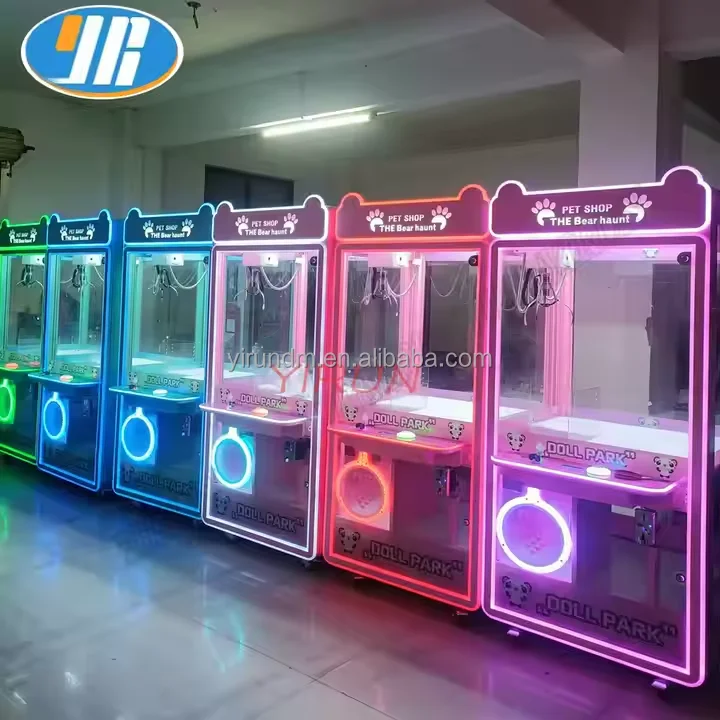 YIRUN Coin Operated Mini Claw Crane Machine Arcade Game Lovely Claw ...