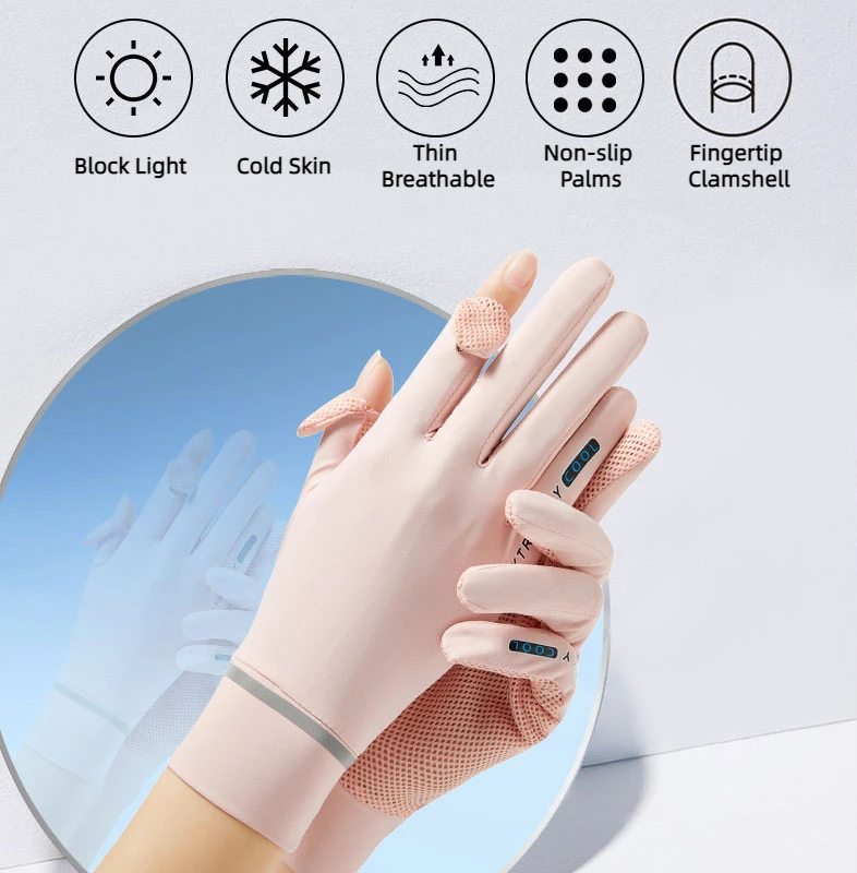 Wholesale UPF 50+ Anti-Uv Sunscreen Gloves for Outdoor