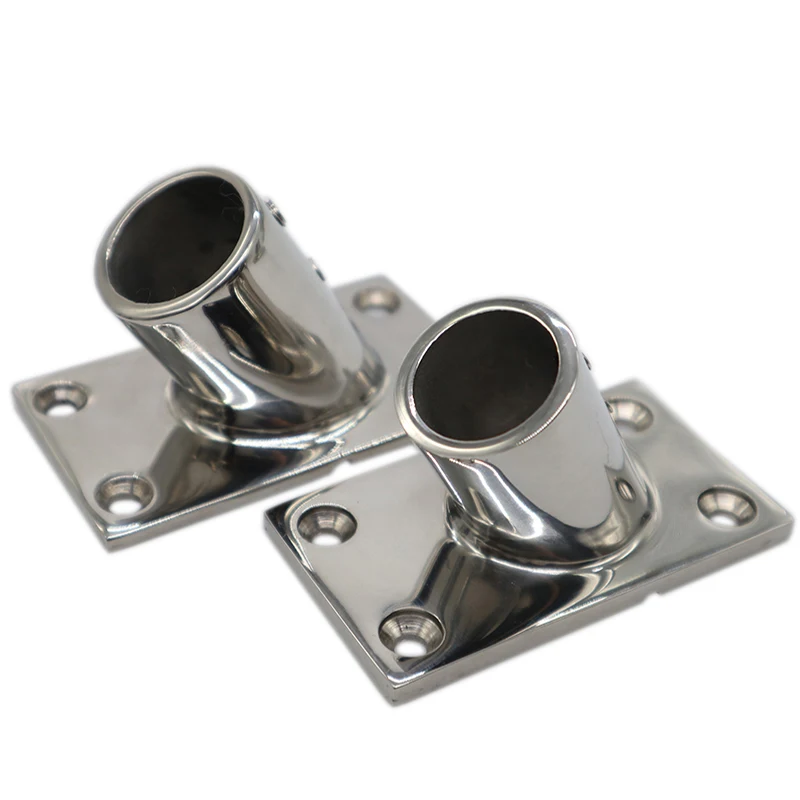 25mm Stainless Steel Boat Angled Rectangle Stanchion Base for Yachts ...