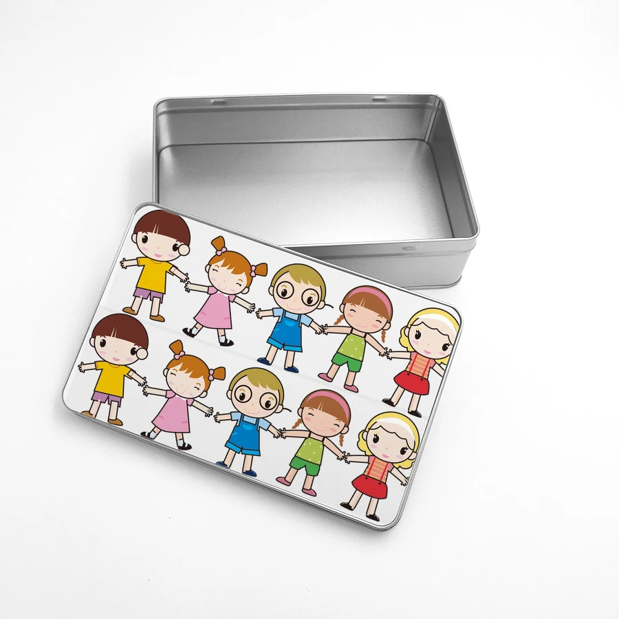 Portable Sublimation Blank Metal Storage Container Gift Tin Box With ...