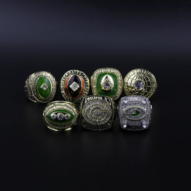 Wholesale Green Bay Packers Ring Set - 6 Championship Rings
