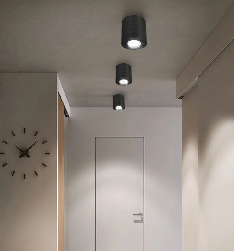 Argyle/rectangle Texture White/black Gu10 Led Light Downlight Surface ...