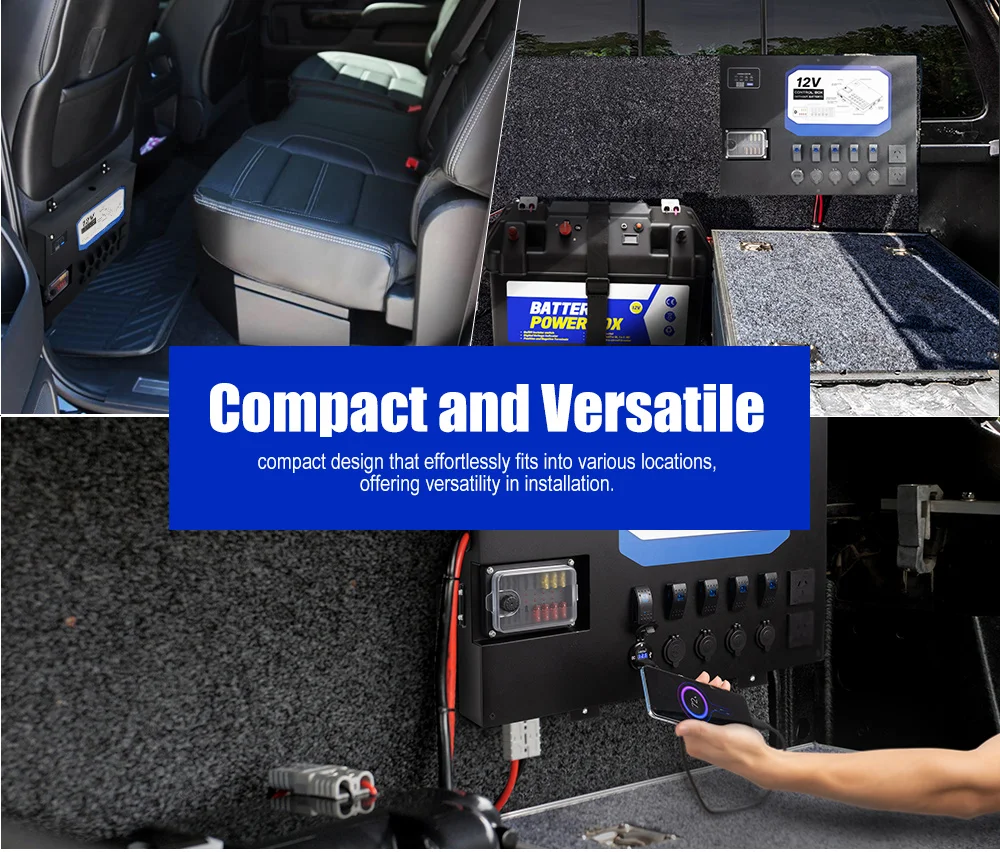 12v Control Hub Power Control Box In-built 40a Dc Dc Charger And 1500w ...