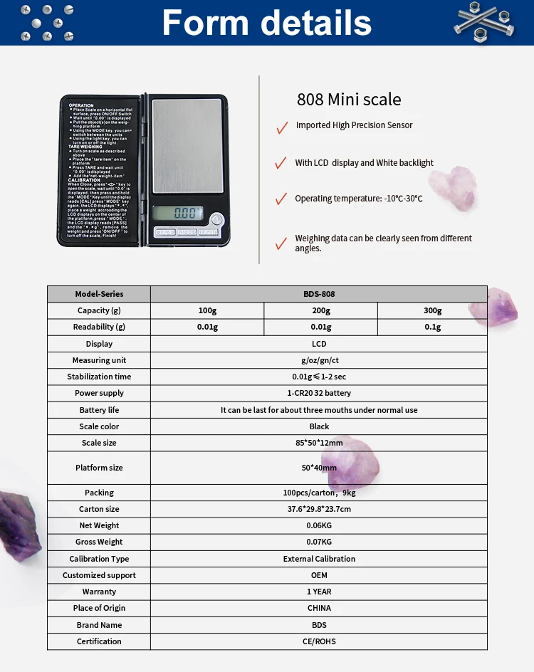 Superior 0.01g Most Accuracy Mini Scale Portable Digital Weighing Tool ...