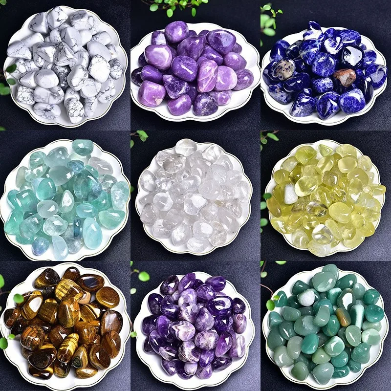 Assorted Tumbled Stones Crystals Bulk Rocks Natural Polished Irregular ...