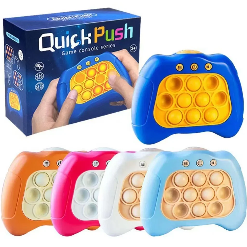 2025 New Quick Pop Light up Console Game Fast Push It Fidget Toy Quick ...