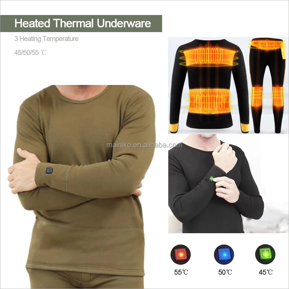 Heat Women's Heated Shirt Thermal Underwear With Battery Pack - Long ...
