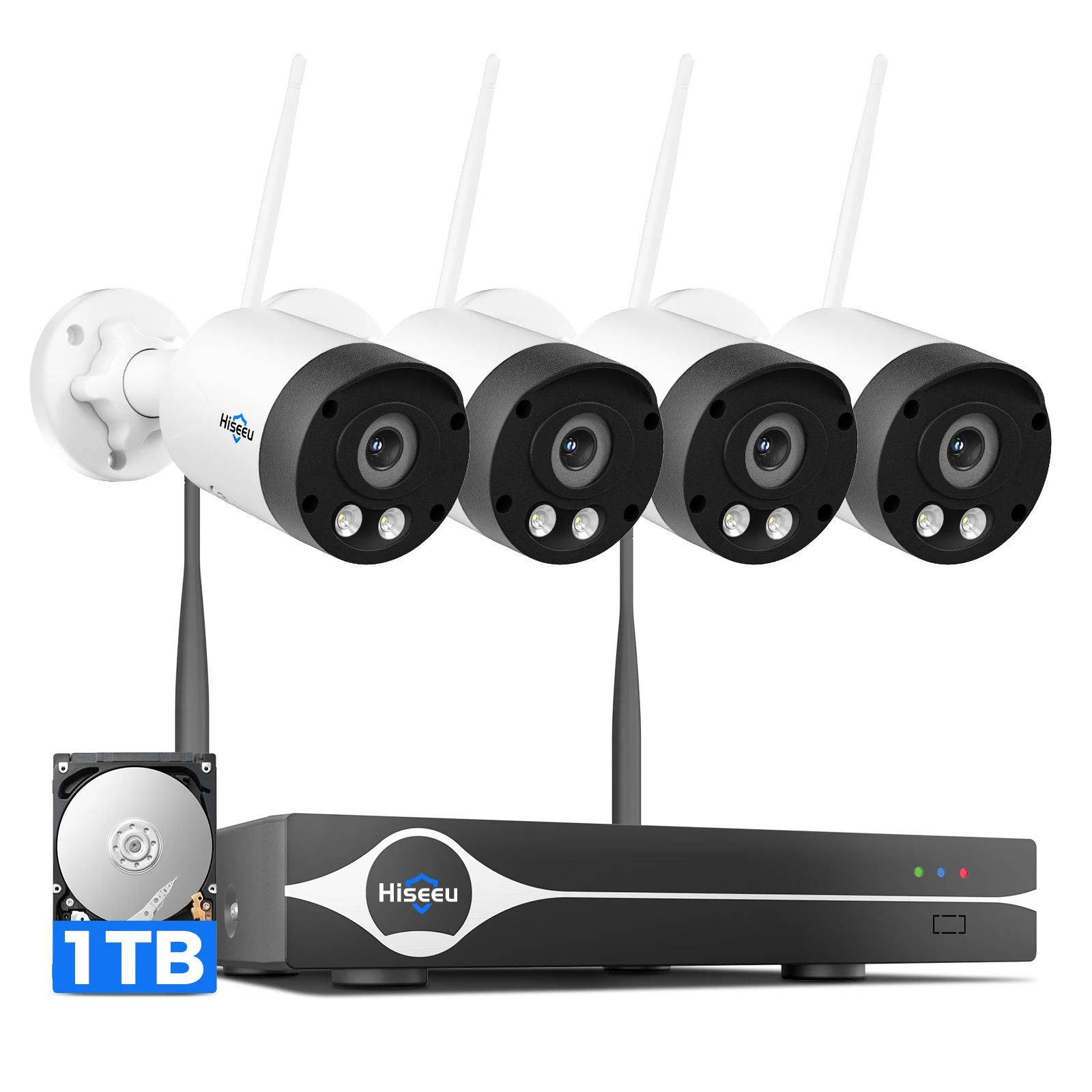 Ultra Hd 4k 8mp 4pcs Outdoor Bullet Cctv Camera 16 Channel Nvr Two-way ...